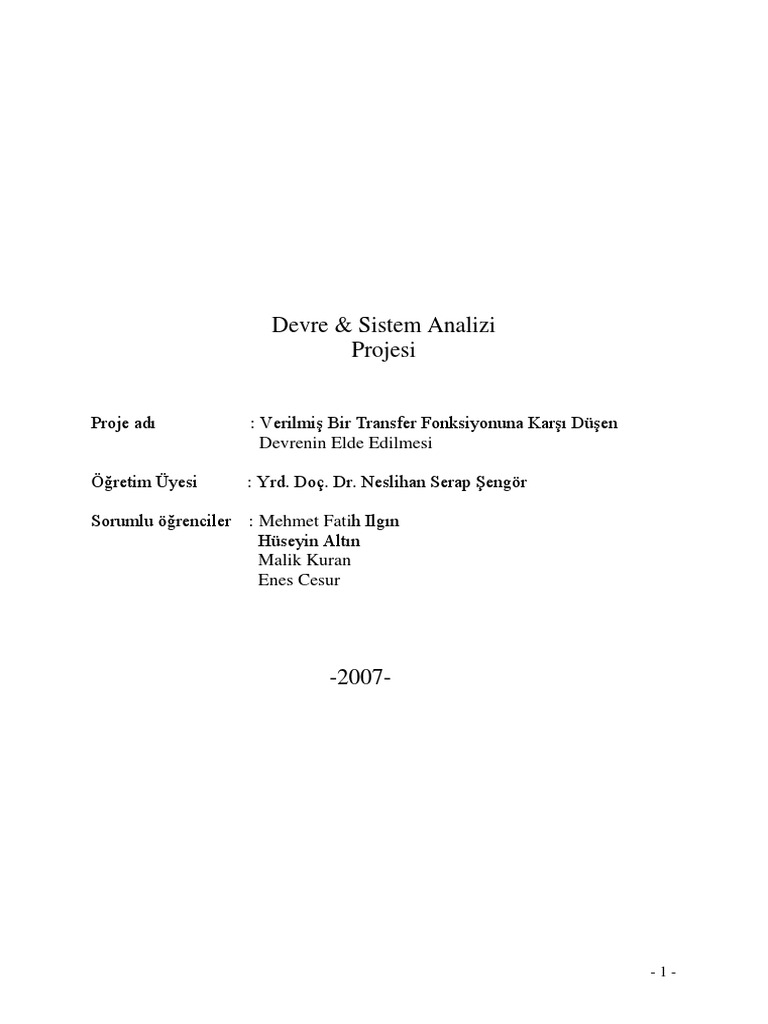 Cauer Ve Foster | PDF