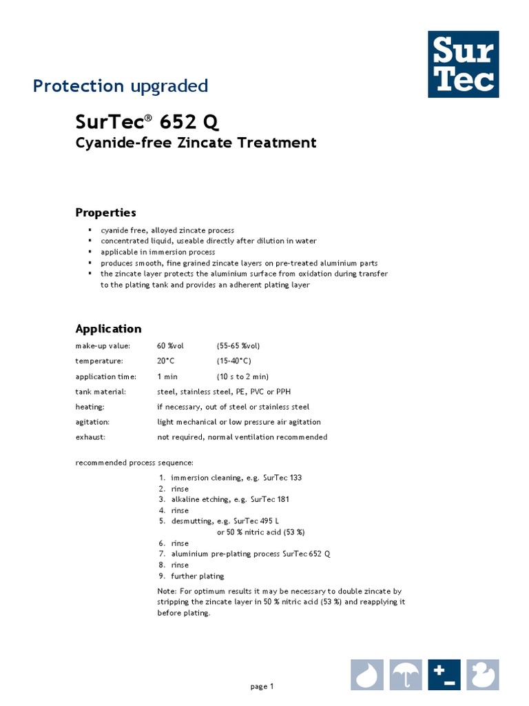 Surtec 652 Q: Protection Upgraded | PDF | Sodium Hydroxide | Nitric Acid