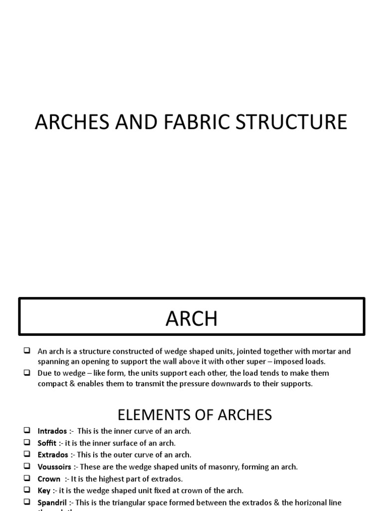 An In-Depth Look at Arch Design and Construction Techniques | PDF ...