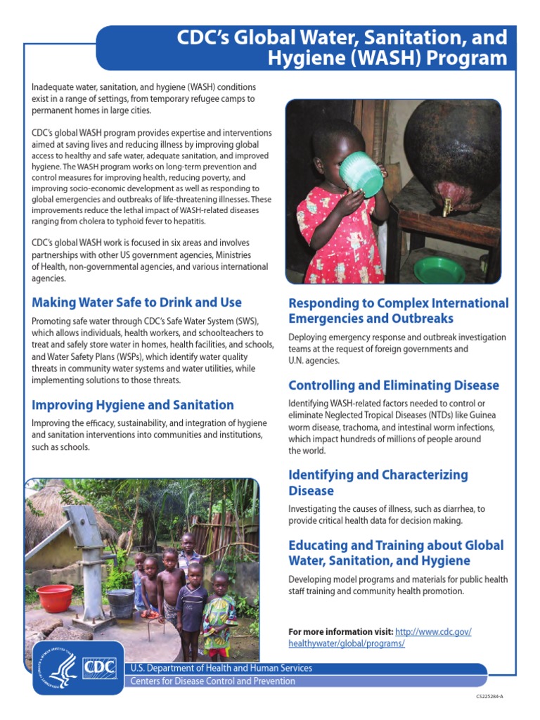 CDC's Global Efforts to Improve Access to Safe Water, Sanitation and ...
