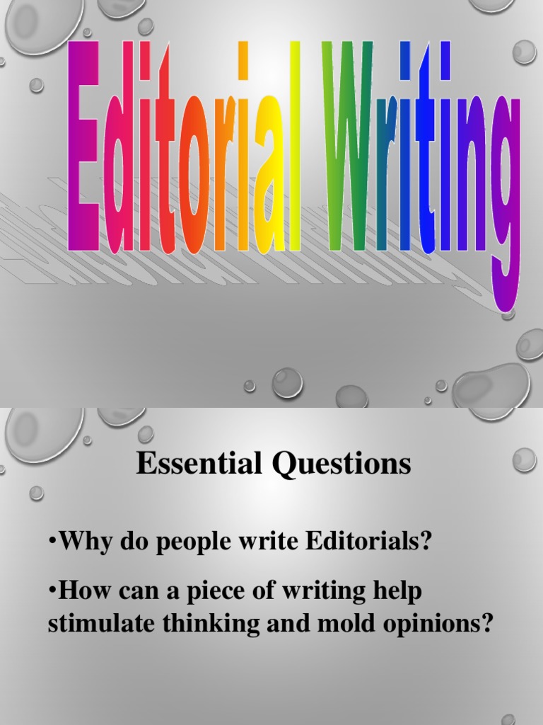 Editorial Writing | PDF | Persuasion | Psychological Concepts