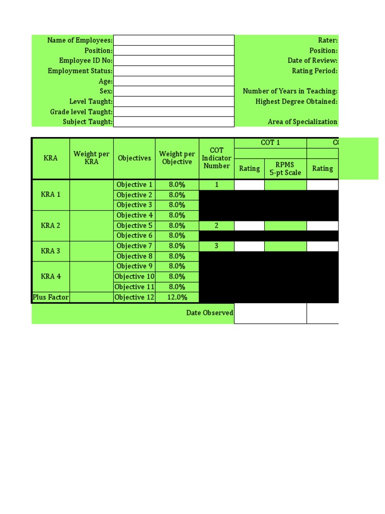 Automated Ipcrf For Sy 2020 2021 | PDF | Goal | Learning