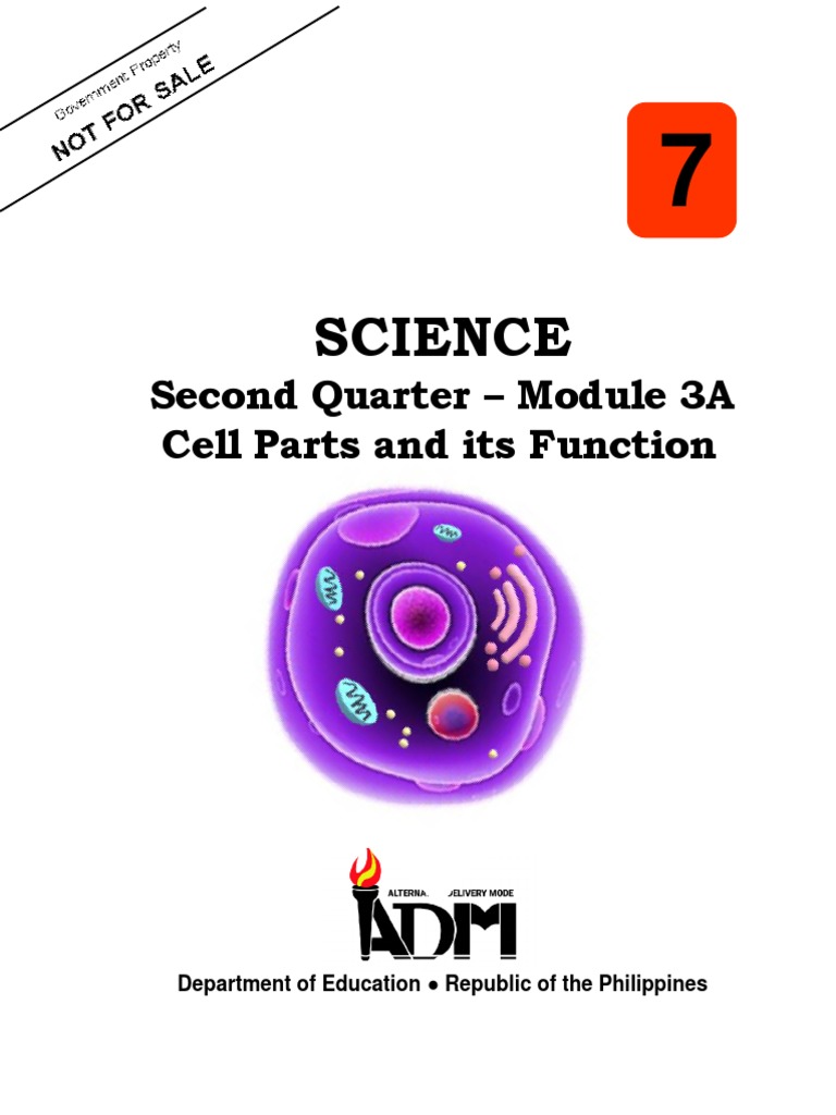Science: Second Quarter - Module 3A Cell Parts and Its Function ...
