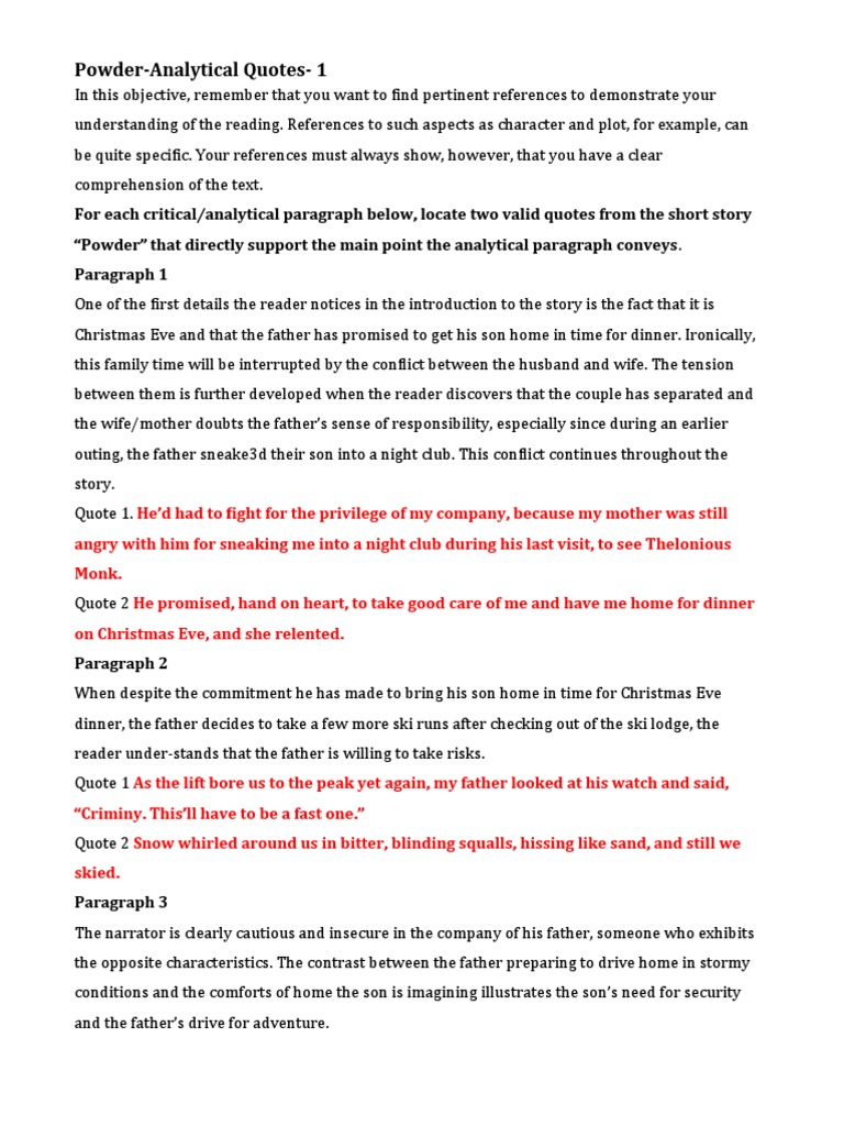 Analysis of Quotes Powder | PDF