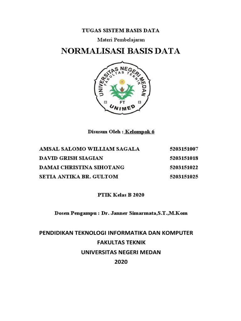 Normalisasi Basis Data Mahasiswa | PDF