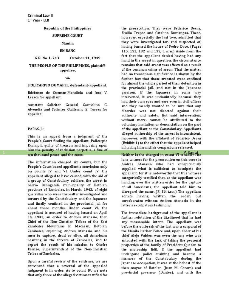 PP Vs Dumapit | PDF | Prosecutor | Witness