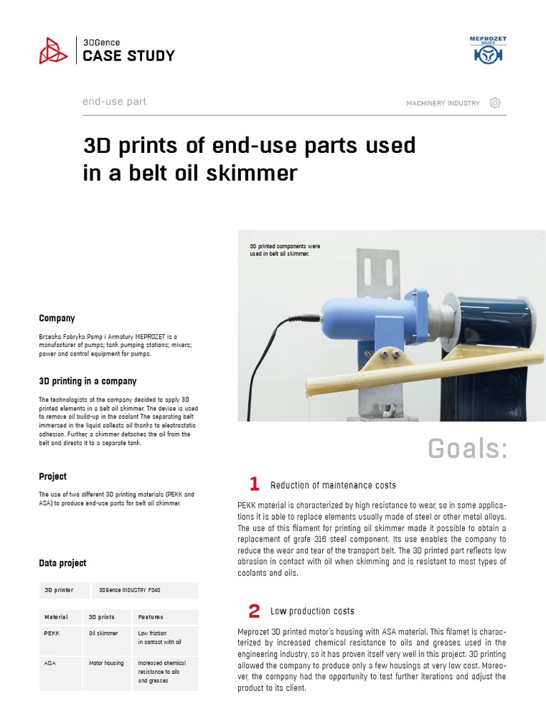 Case Study Oil Skimmer en | PDF | 3 D Printing | Industries