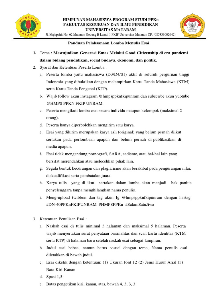 Buku - Panduan Lomba Essay | PDF