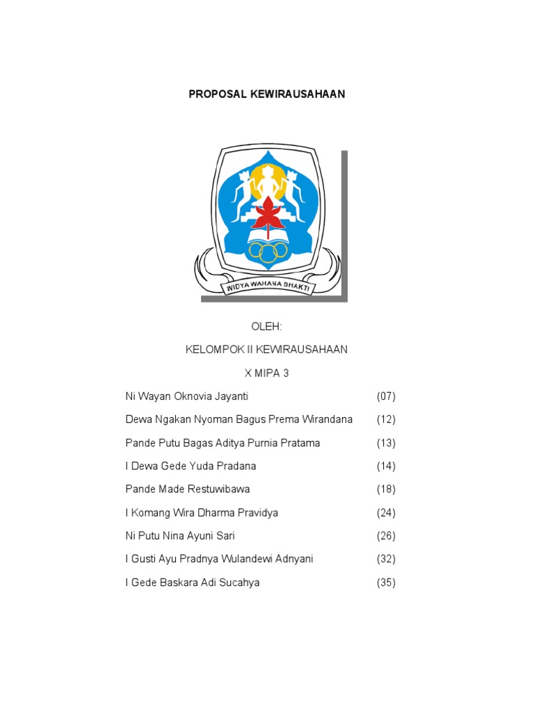 Proposal Kewirausahaan Mie dan Terang Bulan | PDF