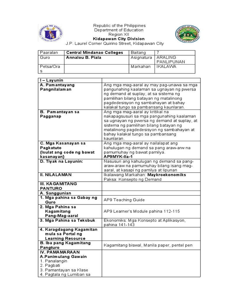 DLL Ap9 2ND Quarter | PDF