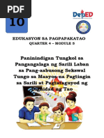 EsP 10 Modyul 1 Unang Linggo Q4 6.docxDIVISIONslm | PDF