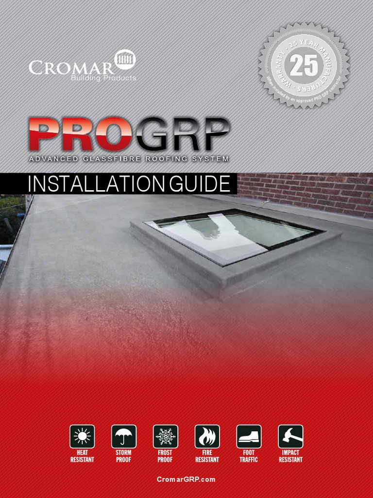 ProGRP GRP Roofing Installation Guide | PDF | Fiberglass | Roof