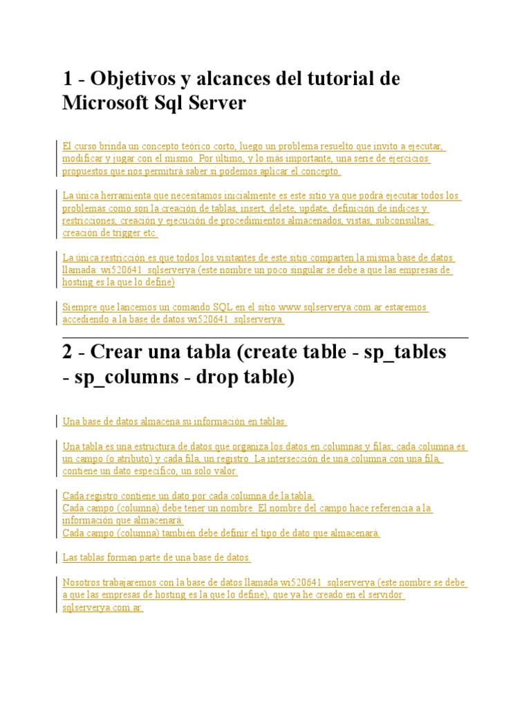 SQL Server | PDF | SQL | Servidor SQL de Microsoft