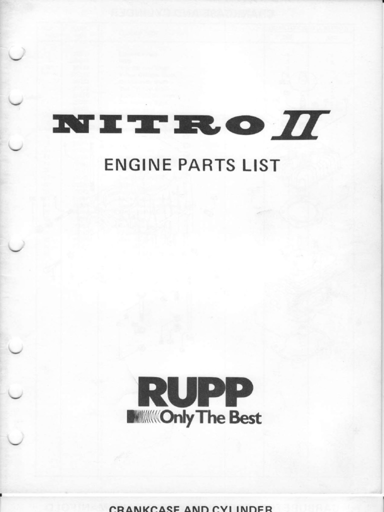 Rupp Nitro II Engine Parts List | PDF | Mechanical Engineering ...
