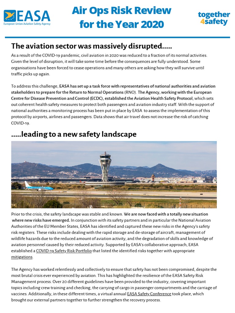EASA 2020 Aviation Safety Review | PDF | Computer Security | Security