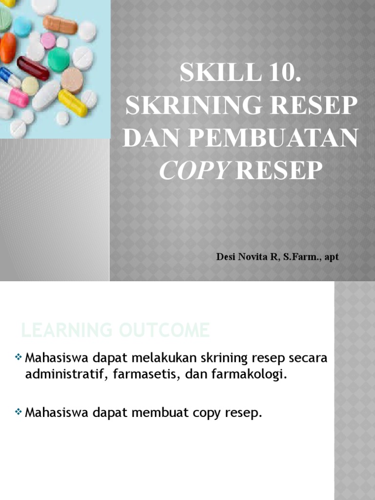 Skrining Resep | PDF