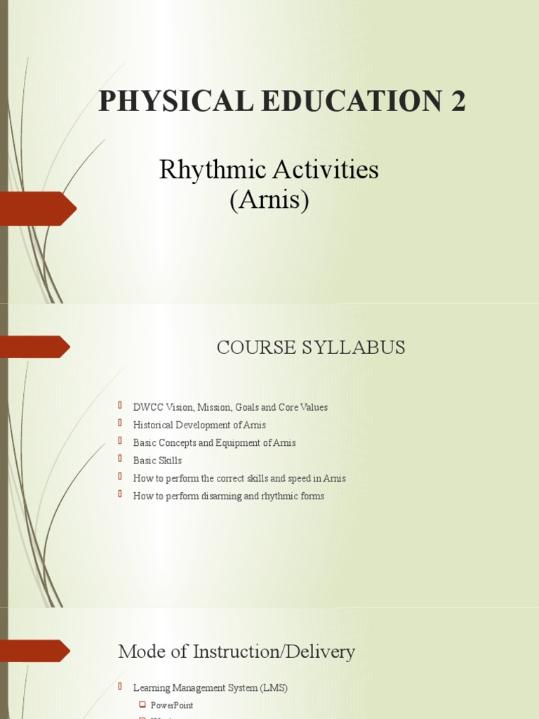 Physical Education 2 Course Syllabus | PDF