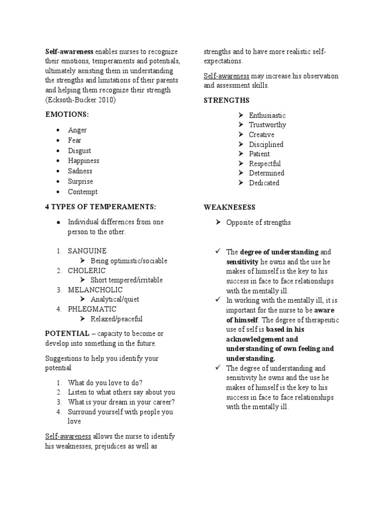 Self Awareness | PDF | Self Awareness | Human Nature