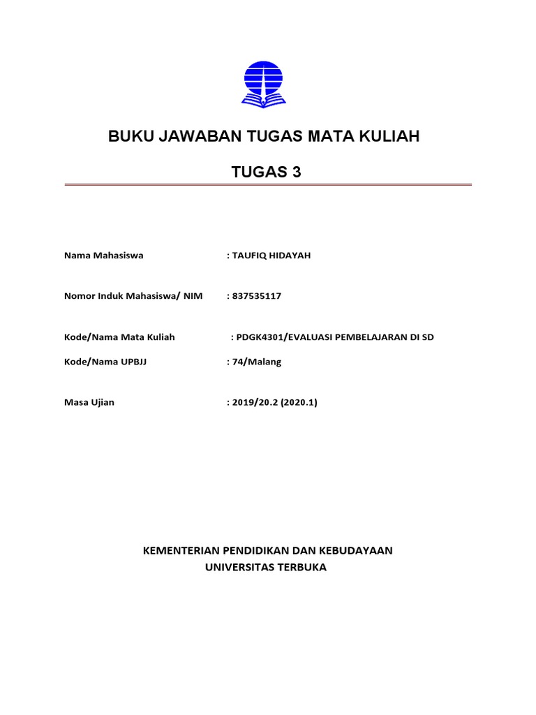 Buku Jawaban Tugas Mata Kuliah | PDF