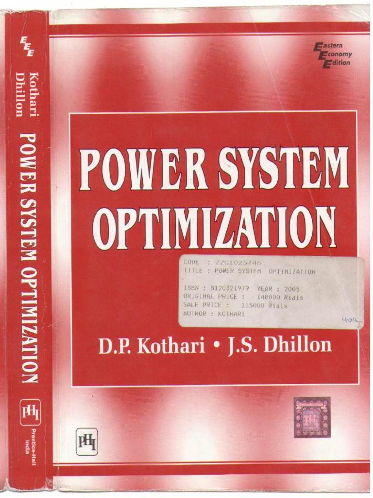 D.P.kothari Power System Optimazation | PDF