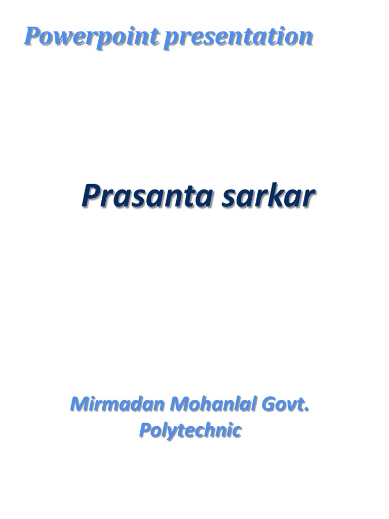 Powerpoint Presentation: Prasanta Sarkar | PDF | Electric Motor ...