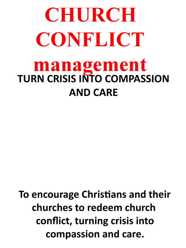 Redeeming Church Conflict Strategies | PDF | Christian Church | Jesus