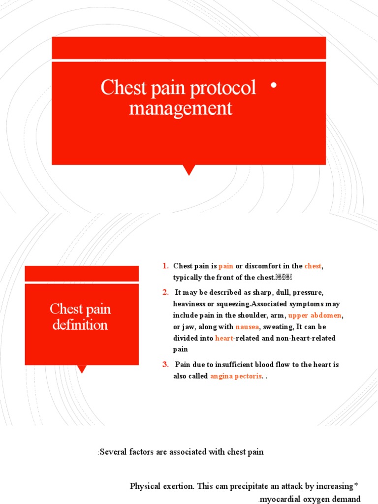 Chest Pain Management Protocol | PDF | Myocardial Infarction | Thorax