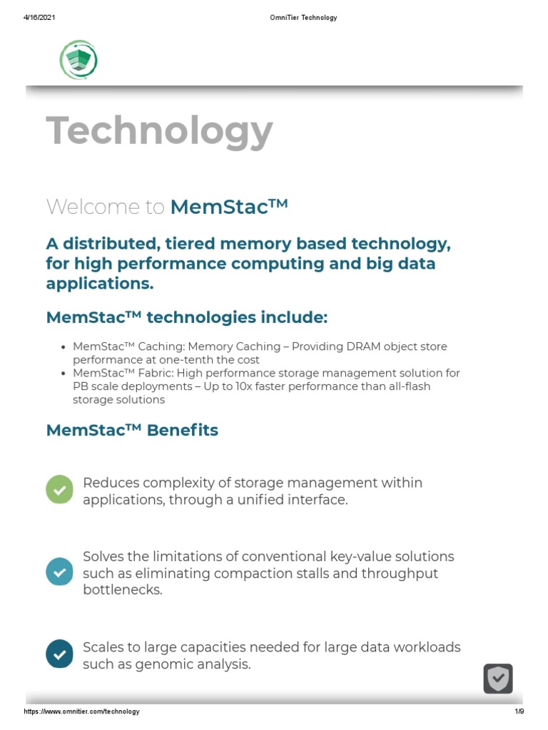 OmniTier Technology | PDF | Cache (Computing) | Computer Data Storage