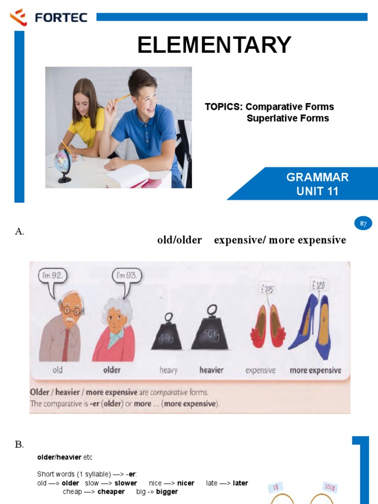 Elementary Unit 11 | PDF | Linguistic Typology | Syntax