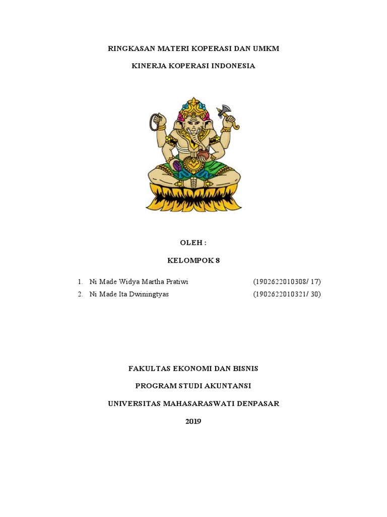 RMK 5 Kinerja Koperasi Indonesia KLP 8 | PDF