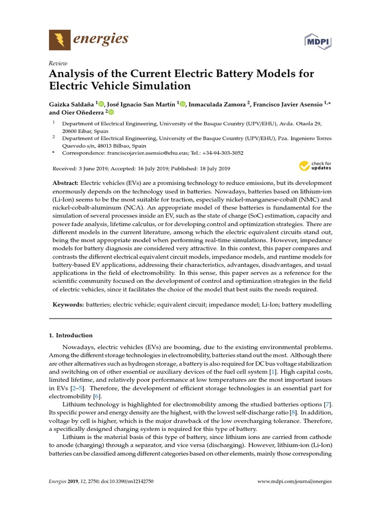 Figure ECM Model | PDF | Lithium Ion Battery | Electric Vehicle