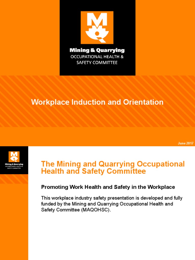 Workplace Induction and Orientation 1 | PDF | Occupational Safety And ...