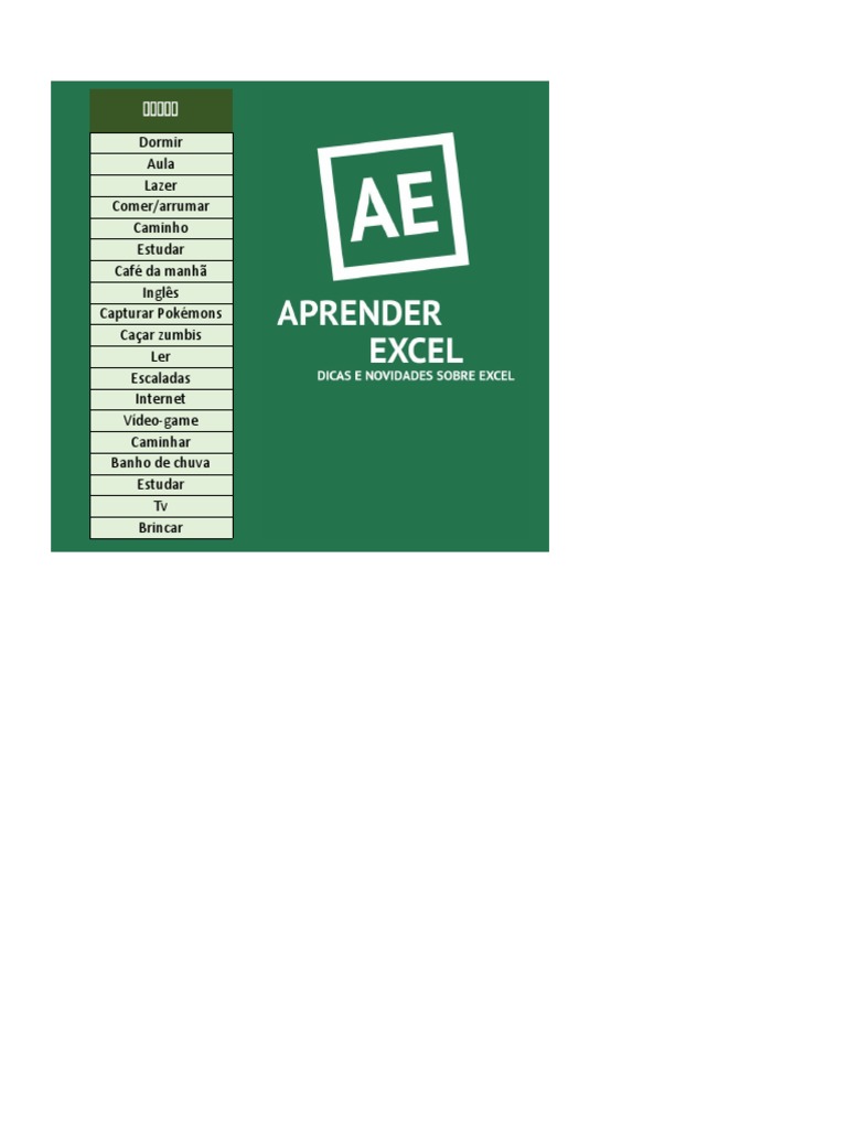 Planilha Quadro de Horarios 3.0 | PDF