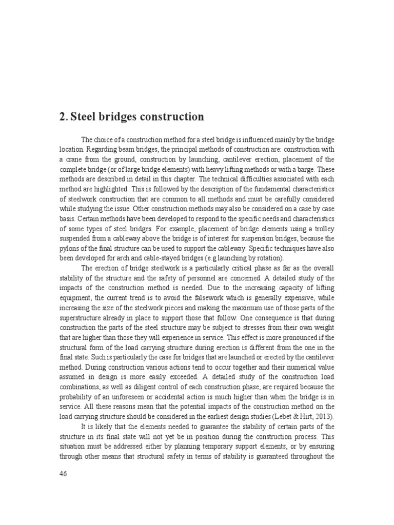Steel Bridges Construction | PDF | Crane (Machine) | Bridge