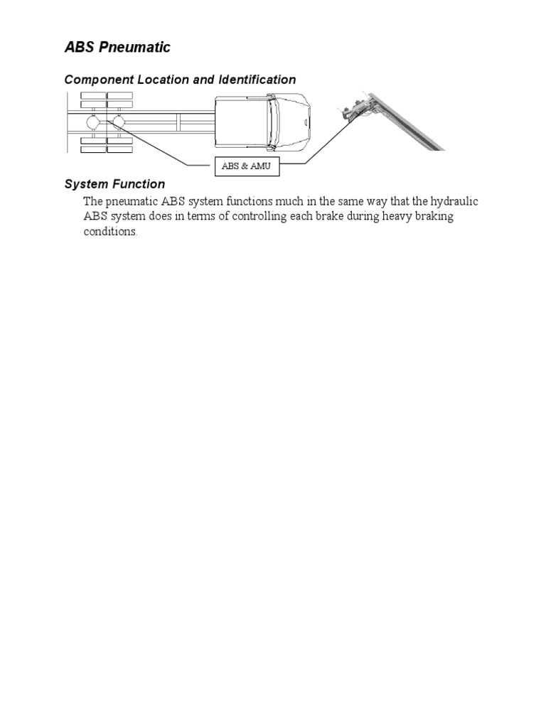 ABS Pneumatic: Component Location and Identification | PDF