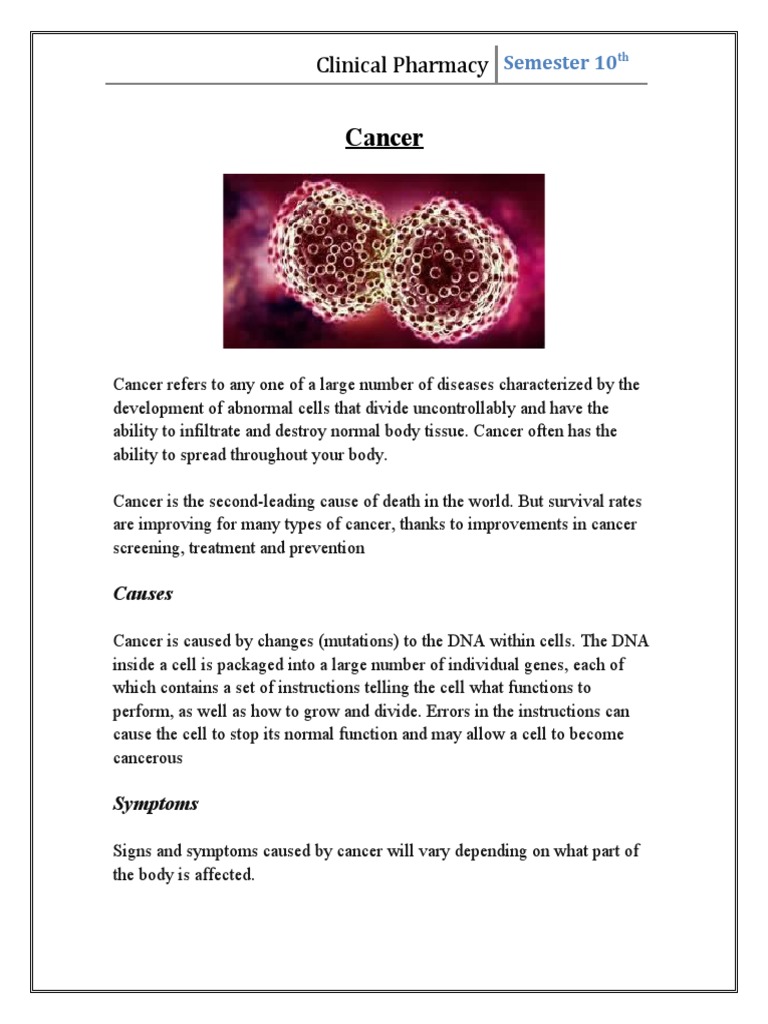 Case Study of Cancer | PDF | Cancer | Clinical Medicine