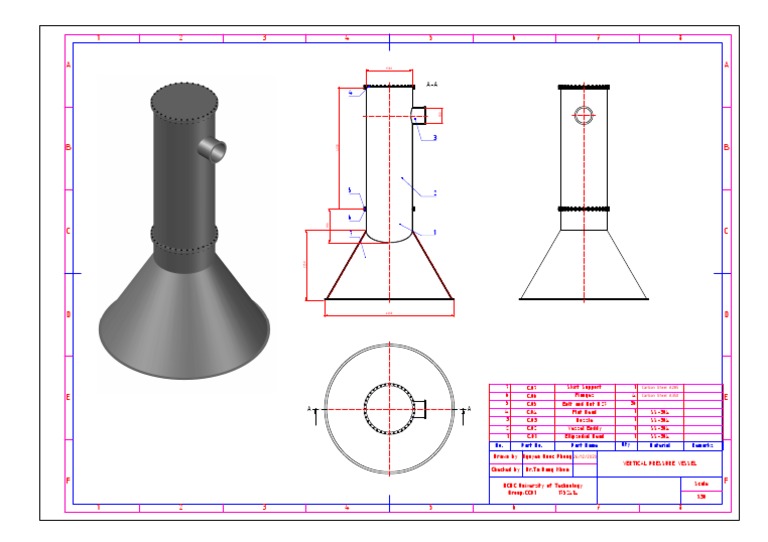 Vessel Design Project Drawing | PDF | Mechanical Engineering | Nature