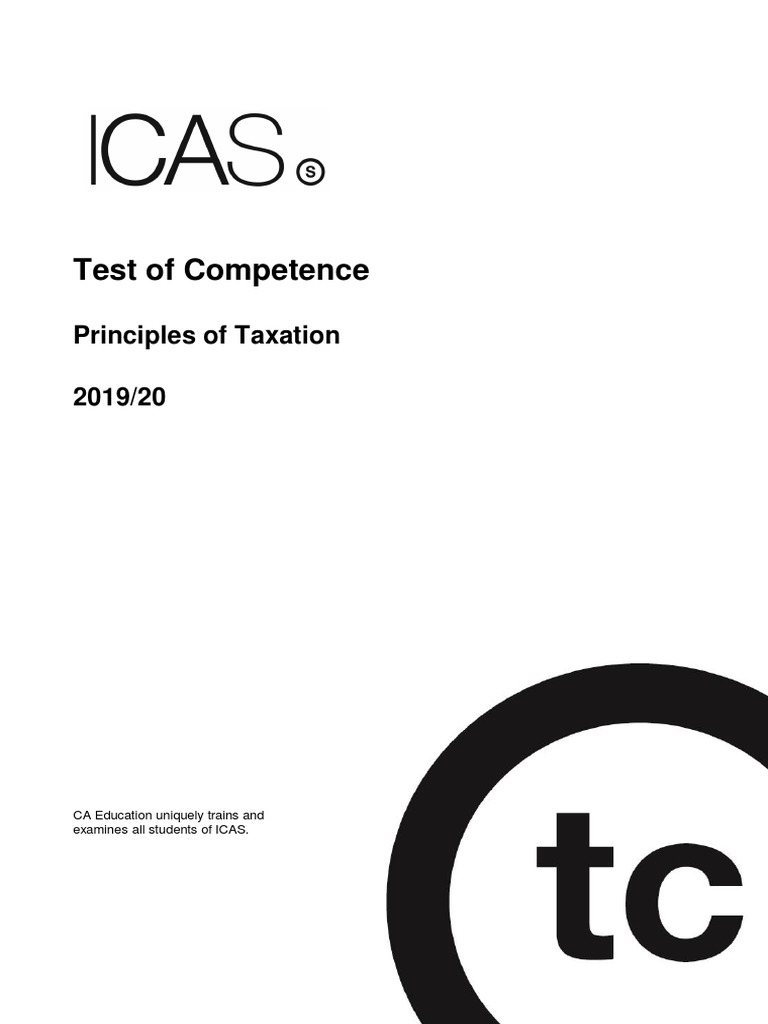 Principles of Taxation 2019 ICAS IMP | Download Free PDF | Progressive ...