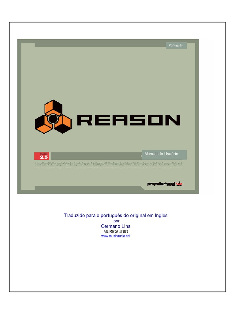 Propellerheads Reason 2.5 Manual Completo Em Português | PDF | Teclado ...