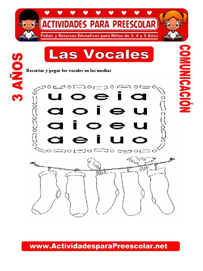 Las Vocales para Niños de 3 Años | PDF | Artes del Lenguaje y Comunicación