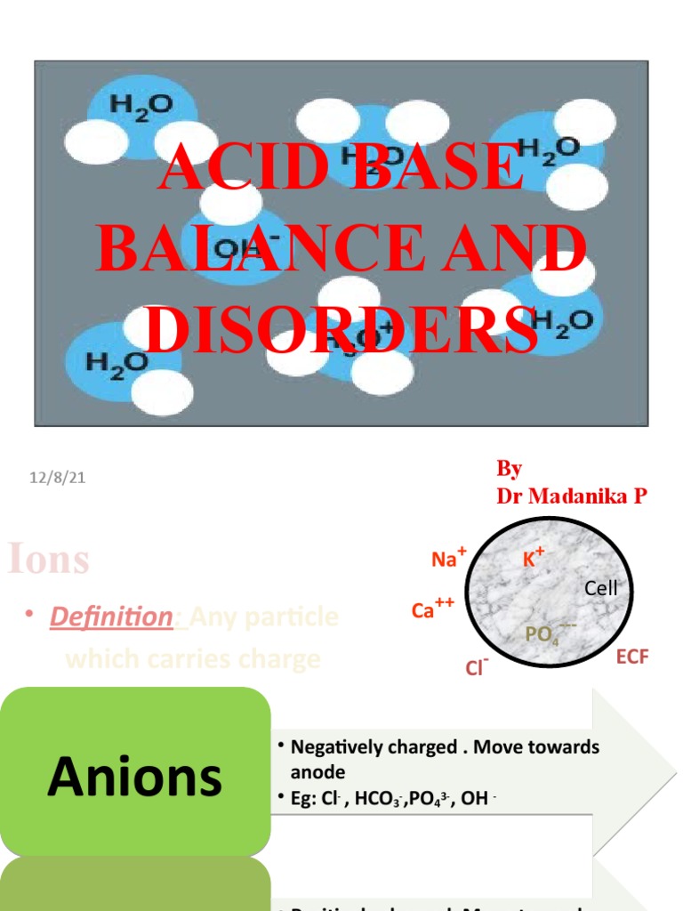 Acid Base Balance and Disorders (Recovered) Final | PDF | Buffer Solution | Bicarbonate