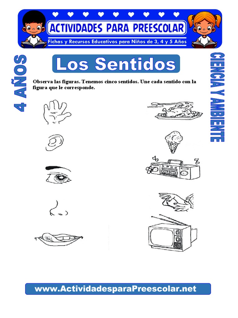 Los Sentidos para Niños de 4 Años | PDF | Artes del Lenguaje y Comunicación