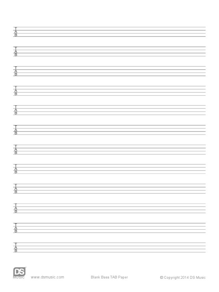 Blank Bass TAB | PDF