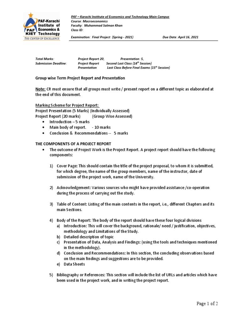 Macroeconomics Project | PDF | Economies | Economy (General)