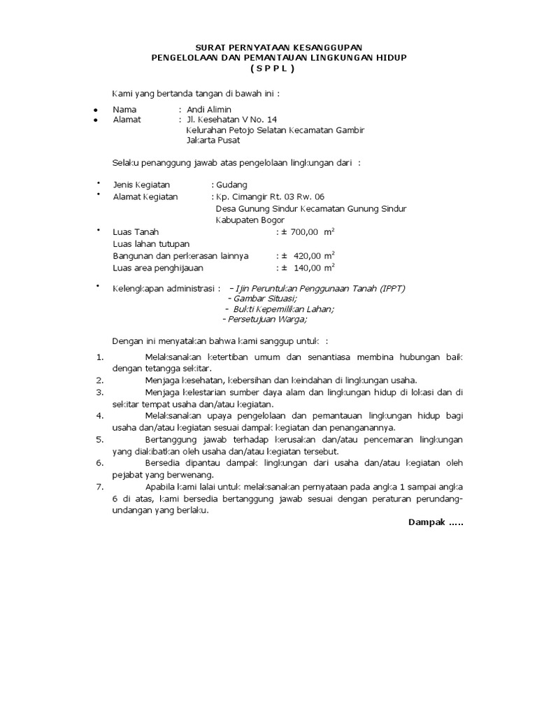 SPPL Form Gudang | PDF