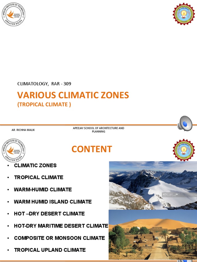 Tropical Climate Zones and Characteristics | PDF | Climate | Humidity