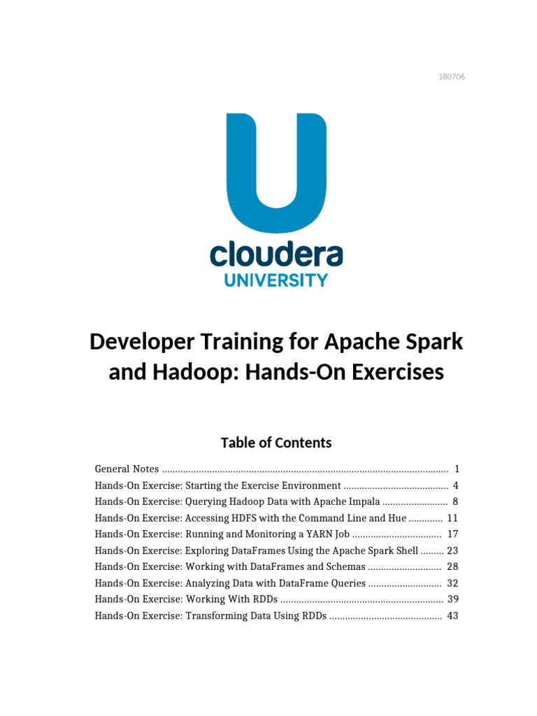 Developer Training For Apache Spark and Hadoop: Hands-On Exercises ...