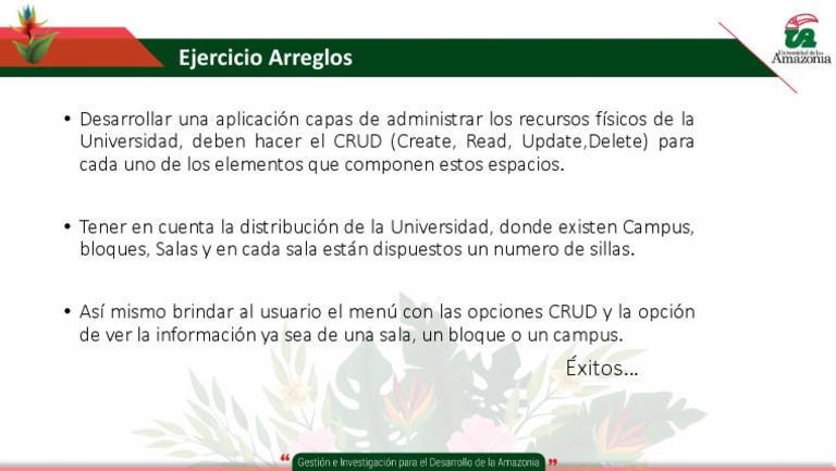 Arreglos CRUD Espacios | PDF