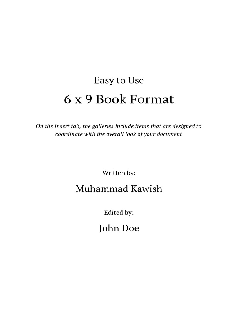 31 Easy-To-Use 6 X 9 Book Format For Word | PDF | Page Layout | Books