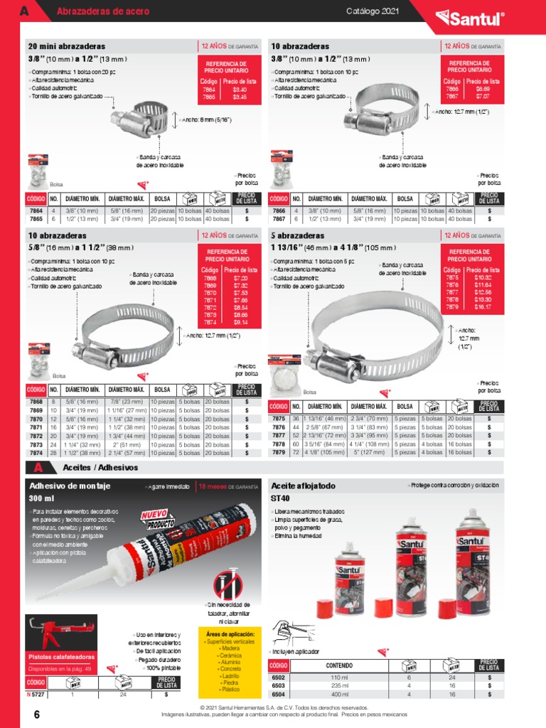 Catalogo Santul | PDF | Tornillo | Materiales